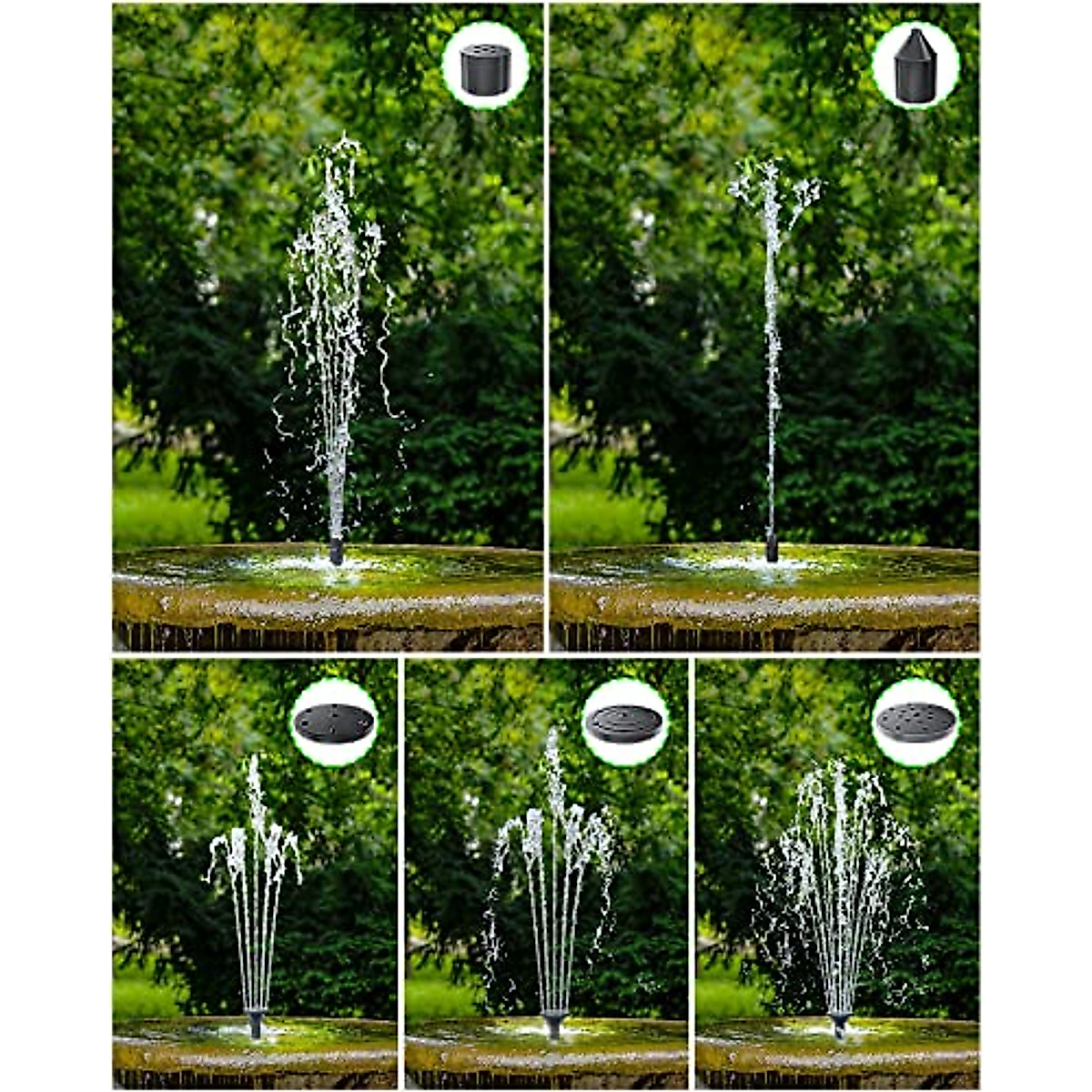Biling Solar Water Fountain for Bird Bath, 3.5W Solar Water Pump Outdoor with 10ft Cable, 4ft Tubing, Solar Pond Pump for BirdBath, Garden Small Ponds and Fish Tank