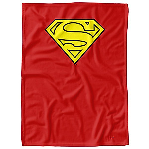 LOGOVISION Superman Lightweight Baby Blanket, 30"X40", Superman Cape Logo Unisex for Infants Girls & Boys