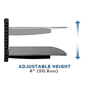 Mount-It! Floating Wall Mounted Shelf Bracket Stand for AV Receiver, Component, Cable Box, Playstation4, Xbox1, VCR Player, Blue Ray DVD Player, Projector, Load Capacity 17lbs, One Shelf