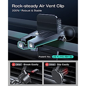 VICSEED Phone Mount for Car Vent [Anti-Slip Silicone Protection][Glow in The Dark] Air Vent Car Phone Holder Mount Ultra-Stable Cell Phone Holder Car Fit for All iPhone & Android