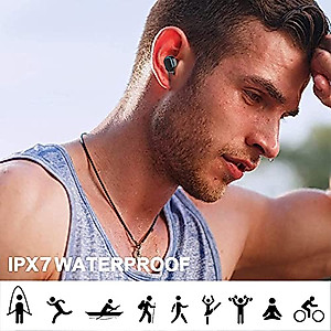 Krebly Wireless Earbuds, Bluetooth Earbuds with USB-C Fast Charging, Wireless Bluetooth Earphones in Ear Touch Control with Mic for Sport, Gaming and Running, Black