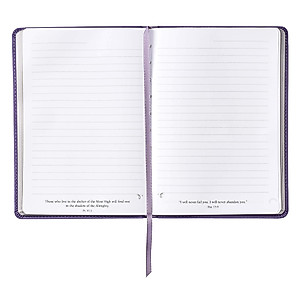 Christian Art Gifts Purple Faux Leather Journal | I Know the Plans Jeremiah 29:11 Bible Verse | Flexcover Inspirational Notebook w/Ribbon Marker and Lined Pages, 6 x 8.5 Inches