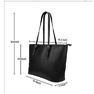 InterestPrint Tote with Shoulder Length Handles Purses Cute Brown Little Dog Wearing Red Nose