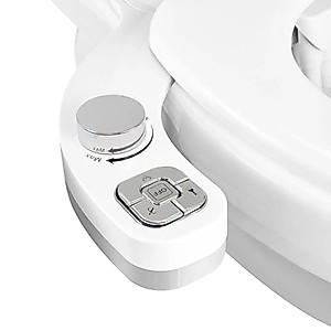 Ultra-Thin 3-Function Bidet Toilet Seat Attachment Chrome | Modern Bathroom Fixture