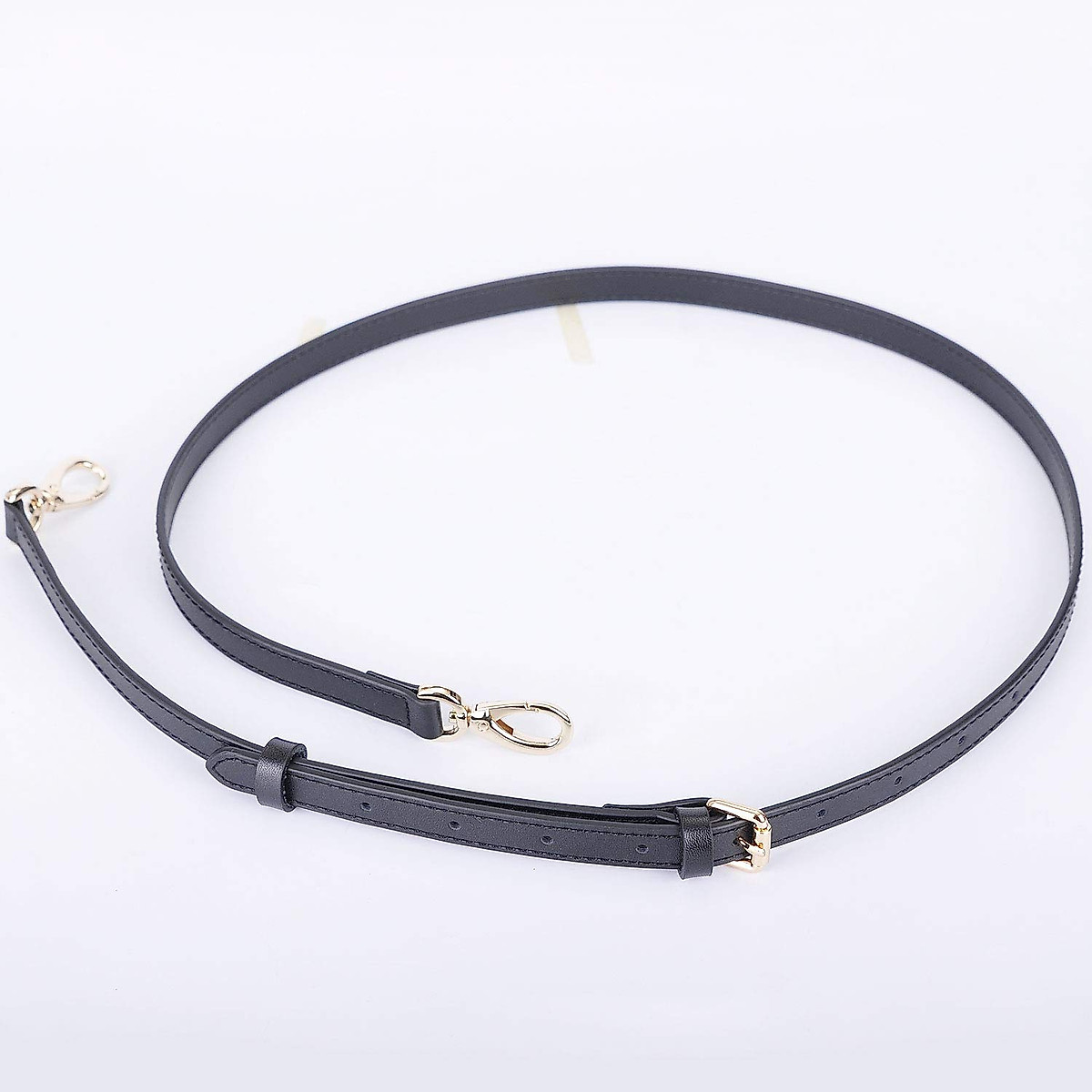 VanEnjoy Genuine Leather Adjustable Purse Strap Replacement for Cross Body Bag Handbag - 3/5 inch Wide,51 inches Long (Black)