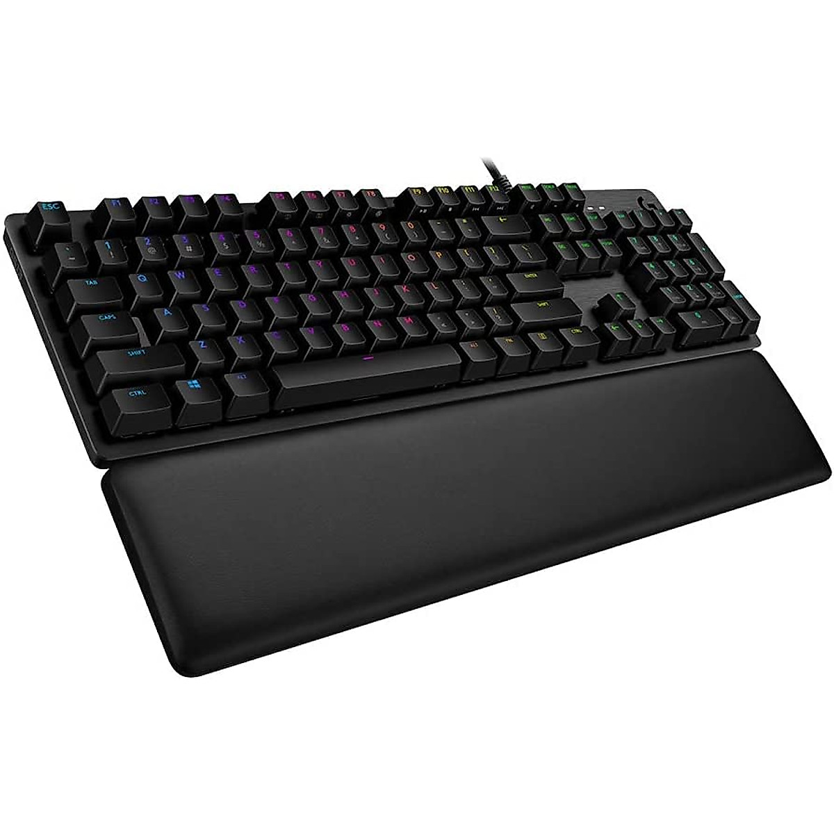 Logitech G513 Carbon RGB Backlit wIRED Mechanical Gaming Keyboard with GX Blue Clicky Key Switches LIGHTSYNC Technology Memory Foam Comfort (Carbon) (Renewed)
