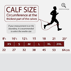 Rymora Calf Compression Sleeves Men Women Shin Splints Running (Pair) (Black) (M)