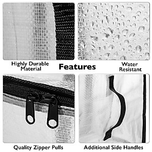 ClearSpace Heavy Duty Moving Bags or Storage Bags – Clear Storage Bins with Lids, Large Moving Boxes with Backpack Straps & Zippers – Packing Bags & Moving Supplies for College Dorm, 6 Pack