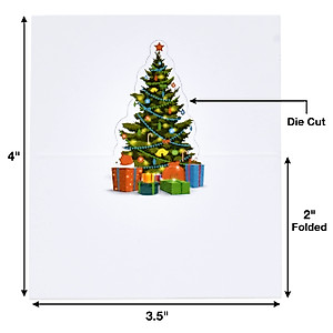 100 Pack Christmas Place Cards Holiday Seating Name Card Die Cut Xmas Tree Table Setting Folded Paper Tent Cards for Dinner Wedding Tables Placement Party Decorations 2" x 3.5"