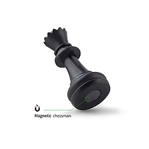 DINOBROS Chess Pieces Only Magnetic Plastic Chessman Set for Replacement of Missing Pieces - Complete Set of 32 Unweighted Game Pawns