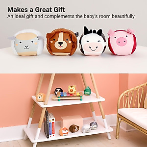 Little Big Friends Roly Poly 3.1" Balls | Sensory Rattle Ball Toy for Baby, Set of 4