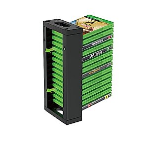 ECHZOVE Xbox Game Case Storage Wall Mount, Xbox One Game Holder Wall Mount Compatible with Xbox Series X/S Games PS5 PS4 Games (Up to 14 Game Boxes)