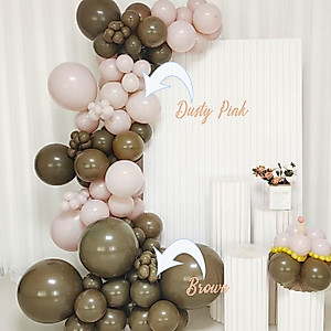 Dusty Pink Balloons, Scmdoti Pale Pink Balloons Different Sizes 18 12 10 5 Inches, Pink Balloon Garland Arch for Birthday Baby Shower Wedding Anniversary Graduation Party Decorations(Dusty Pink)