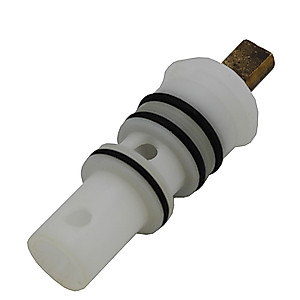 Plumb USA Generic Delta Shower Diverter Stem Unit, Also Works With Import Diverter Stem,Delex Pattern Broach, For 3 Handle Tub And Shower Valve, Fits Many Import Valves,White/Black