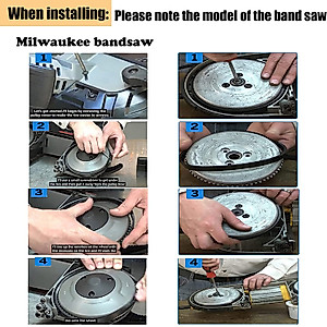 Replacement Milwaukee Bandsaw Blades 45-69-0010 Blade Pulley Tire Replacement for Milwaukee M18 Tools 6232-20, 6238-20, A02807, 6238N, 6230, 6232-6 (2 Pack)