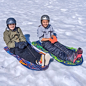 Sno-Storm 50" Vipernex Snow Sled Lightweight Glide Smoothly Ready to Ship, 2 Seater - Lime