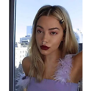 Nose Rings Hoop, 316L Surgical Steel 18G Hypoallergenic Nose Rings Septum Cartilage Hoop Earring Conch Piercing Jewelry for Women, Diameter 10mm, Bat, skull, Stainless Steel zinc alloy, no gemstone