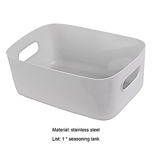 curfair Storage Box Storage Container Convenient Smooth Surface Handle Design Solid Color Versatile Plastic Storage Bin for Bedroom Storage Bin Easy to Clean -Green-Large##