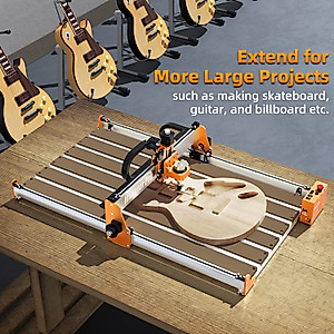 FoxAlien 4080 Extension Kit with Upgraded Hybrid Spoilboard for Masuter Pro CNC Router Machine Working Area Extend (15.75" x 31.5", X-Y)