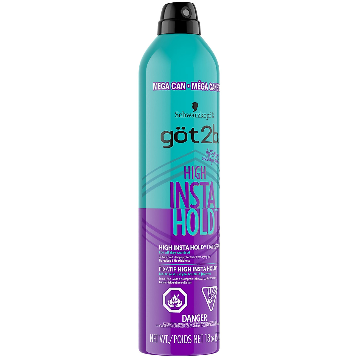 Got2b High Hold Hair Spray Mega Can, 18 Oz