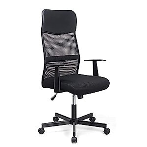 T-THREE.High Back Adjustable Office Chair Ergonomic Mesh Swivel Chair Office Chair Desk Chair Headrest and Lumbar Support Height Adjustable 360°Swivel Rocking Function Mesh Back Seat for Home Office
