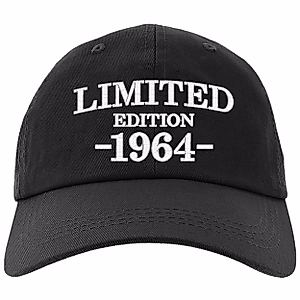 Cap 1964-60th Birthday Gifts, Limited Edition All Original Parts Baseball Hat 1964-EM-0003-Black