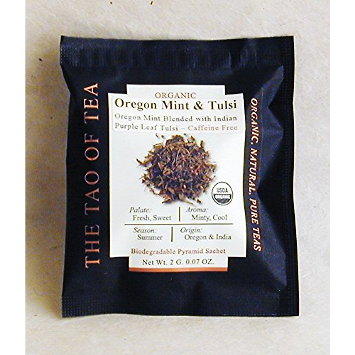The Tao of Tea Oregon Mint & Tulsi Box Pyramid Sachets, 15 Pyramid Sachets