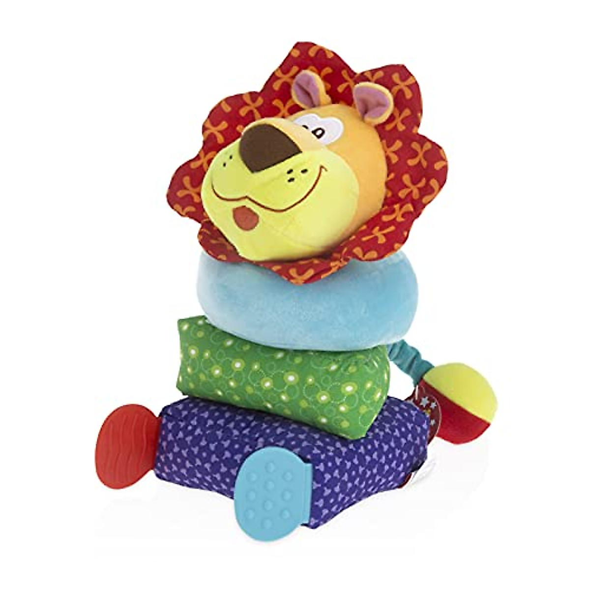 Nuby Build a Buddy- Plush Ring Stacker, Lion