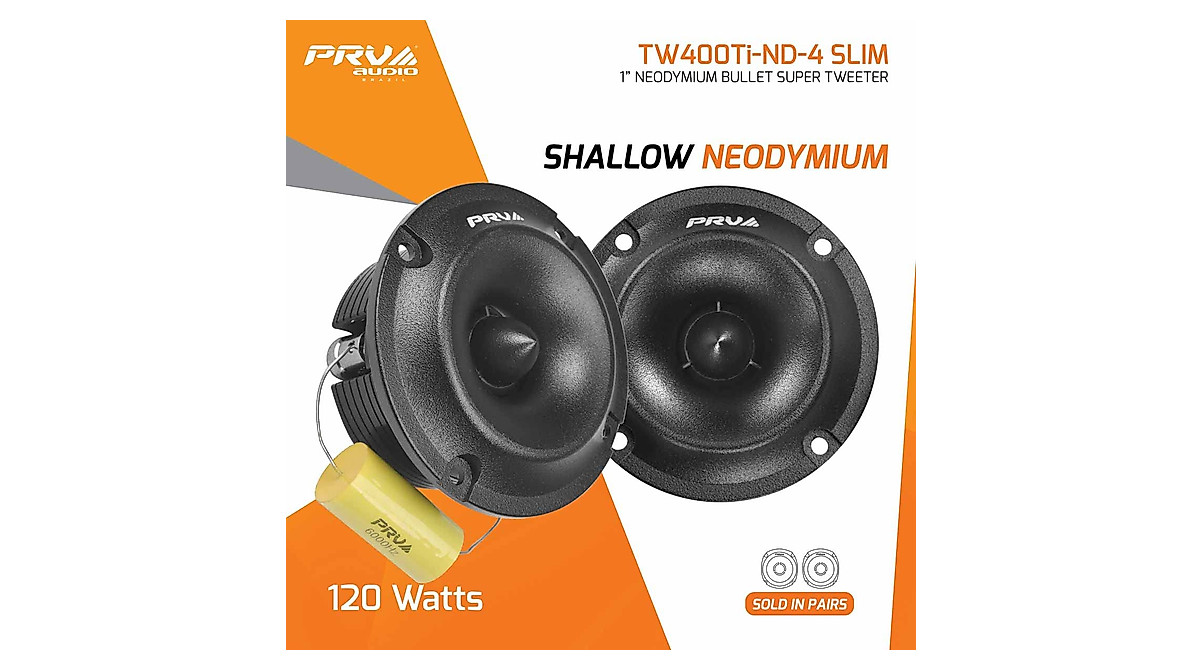 High-Performance PRV Audio Bullet Tweeters - Slim & Powerful