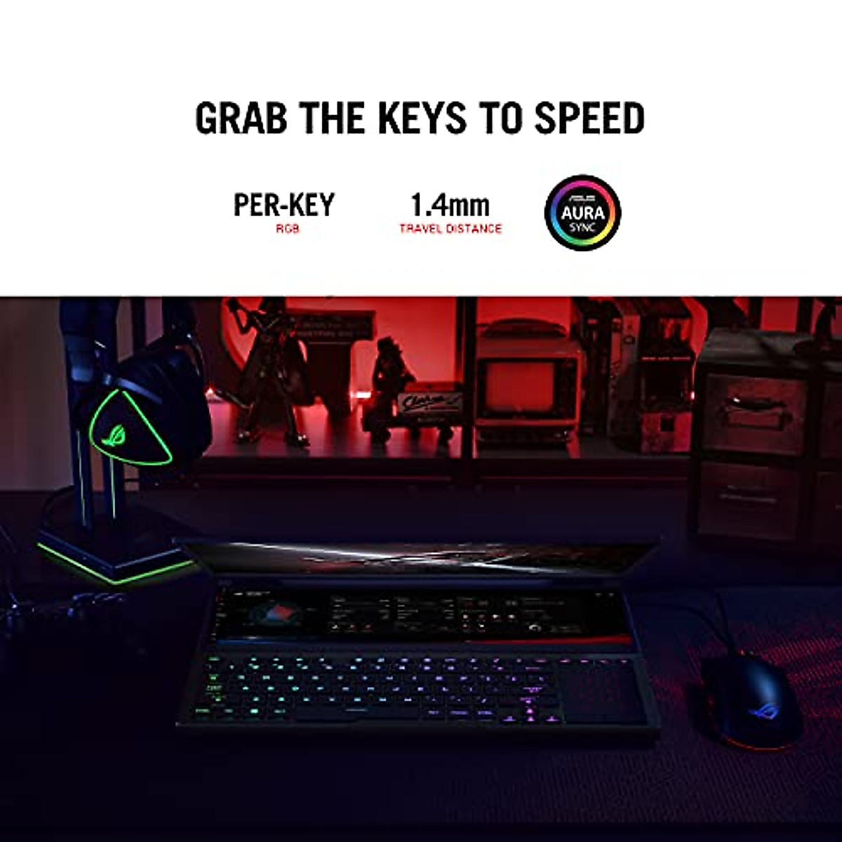 ASUS ROG Zephyrus Duo SE 15 Gaming Laptop, 15.6” 300Hz FHD IPS Type Display, NVIDIA GeForce RTX 3080, AMD Ryzen 9 5900HX, 32GB DDR4, 1TB PCIe SSD, Per-Key RGB Keyboard, Windows 10 Pro, GX551QS-XS98