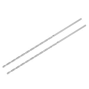 uxcell HSS(High Speed Steel) Extra Long Twist Drill Bits, 2.5mm Drill Diameter 160mm Length for Hardened Metal Woodwork Plastic Aluminum Alloy 2 Pcs