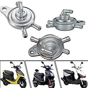 AXITRON 4 Port Vacuum Fuel Pump Petcock Tap for many Chinese Scooters with GY6 139QMB 49cc 50cc 70cc 90cc 110cc 125cc 150cc 152QMI 157QMJ 4 Stroke Engine Roketa Sunl Taotao ATV Go-Karts 4 Wheelers