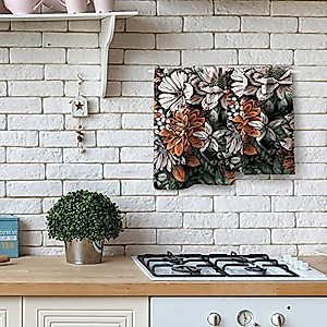 Tropical Green Leaves Hand Towels Washcloth Bathroom Plant Floral Kitchen Home Decor Soft Quick Dry Fingertip Set Gym Yoga Towels 14.4 x 28.3 Inch