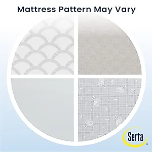 Serta Perfect Start Limited Dual Sided Baby Crib Mattress and Toddler Mattress, Breathable Fiber Core, GREENGUARD Gold Certified, Waterproof, 7 Year Warranty, Made in USA