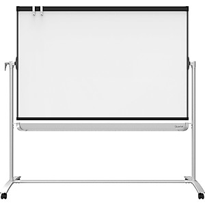 Quartet Easel, Magnetic, 6' x 4', Reversible, Whiteboard/Flipchart, Prestige 2 Mobile Presentation, Graphite Frame (ECM64P2)
