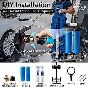 iSpring Spotless Car Wash System, Deionized Water System for Car Wash, RVs, Boats, Motorcycles, and Windows, Model: WGB22BD