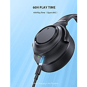 INFURTURE H1 PRO Hybrid Active Noise Cancelling Headphones，Over Ear Bluetooth 5.3 Headphones with Multiple Modes，3 EQ Modes Low Latency, 60H Playtime for Adults, Kids, TV, Travel, Home Office
