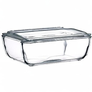 Luminarc Arcoroc lid 17x10,5cm, 1 Piece Plain Glass Butter Dish, 1, Classic Design
