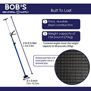 BISupply Adjustable Support Pole - 4 to 9.5ft Expanding Third Hand Cabinet Jacks for Installing Cabinets, Drywall, More
