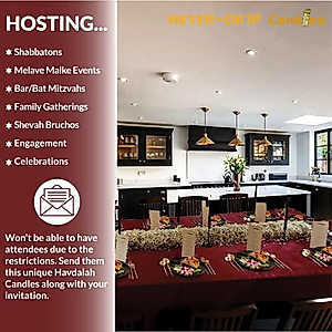 NEVER-DRIP Havdalah Candle - Dripless and Smokeless Beeswax Havdalah Candle - Handmade Braided Shabbat Candles, Mini Havdalah Candle For Travel and Jewish Gifts - 4" - Burns 8 Minutes - 2 Pack