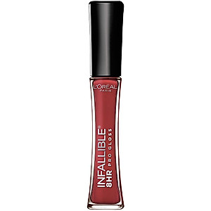 L’Oreal Paris Makeup Infallible 8 Hour Hydrating Lip Gloss, Suede, 0.21 Fl Oz