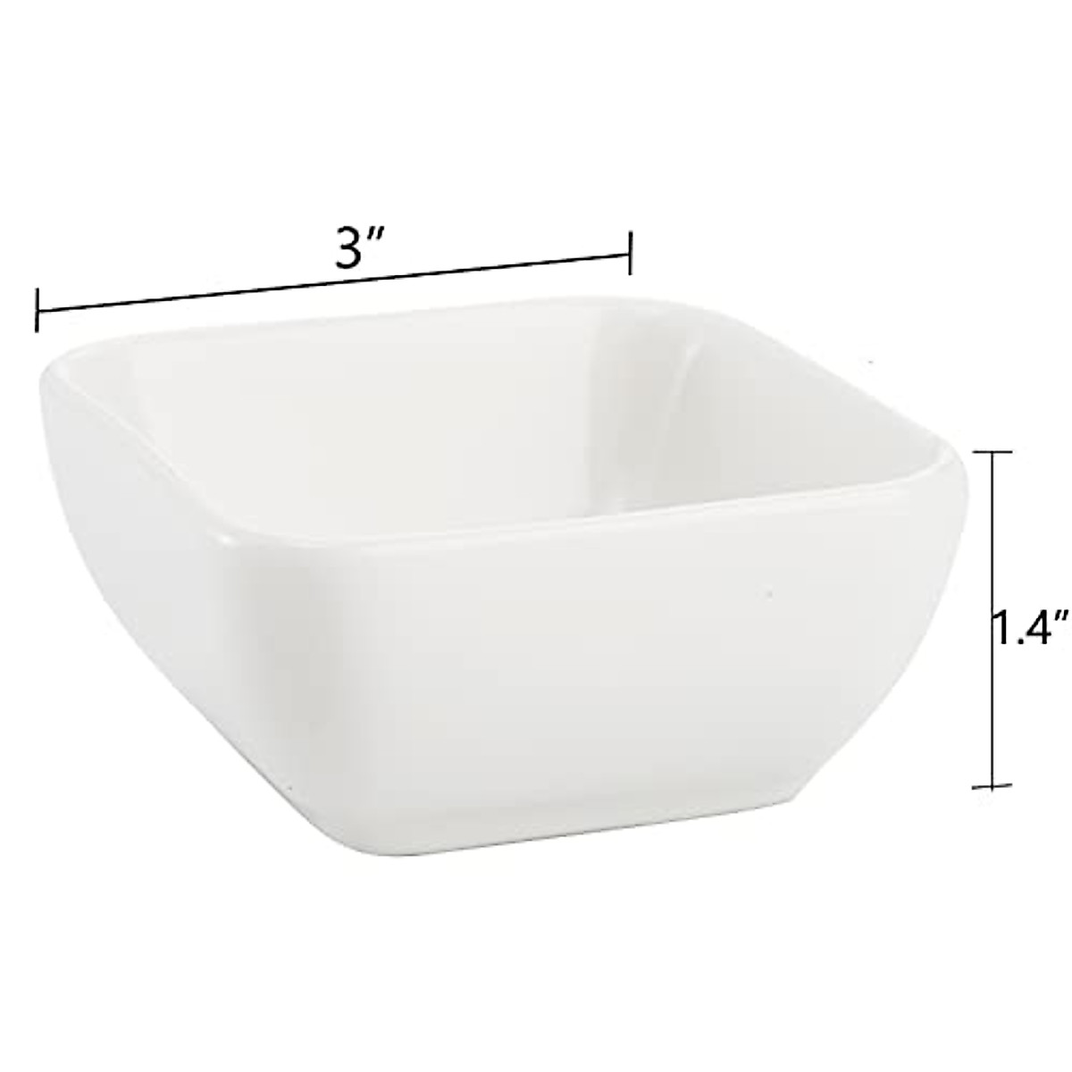 Lawei 12 Packs Ceramic Dip Bowls Set - 3 oz Condiments Server Dishes Mini Bowls Soy Sauce Dish for Sauce, Vinegar, Ketchup, BBQ and Party Dinner