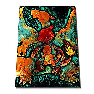 CHARIZARD Charmeleon Charmander EVOLUTION POKEMON Art Print Poster Wall Decor