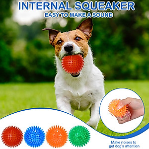 Hanaive 36 Pcs Squeaky Balls for Dogs Squeaky Dog Toys Bulk 2.5 Inch Spiky Dog Chew Balls for Small Dogs Interactive Fetch Toys for Puppy Cleans Teeth for Healthier Gums