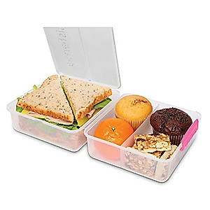 Sistema To Go Collection Lunch Cube Compact Food Storage Container, 5.9 Cup, Color Varies | Great for Meal Prep | BPA Free, Reusable