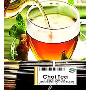 (C) Chai Tea, Oakland Gardens Premium Hand Dipped Incense Sticks, You Choose The Quantity (100)