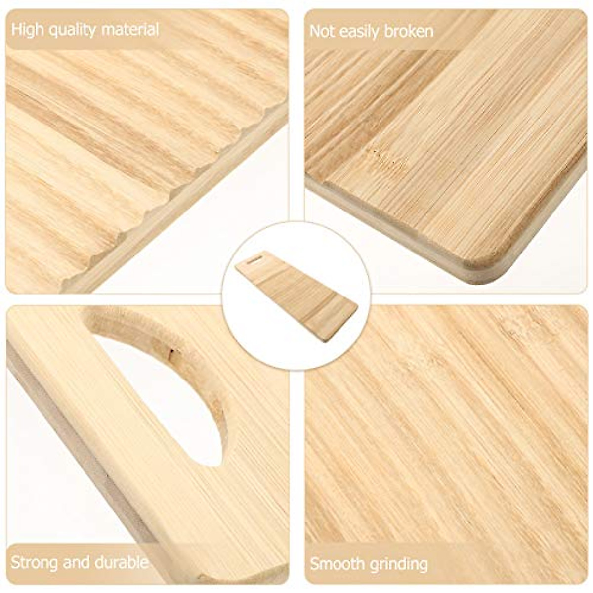 Cabilock Hand Tools Washing Board Wood Washboard Practical Clothes Bamboo Washboard Anti-Slip Laundry Cleaning Board Manual Washing Tool for Home School Wash Boards-Old Fashioned Household Tools