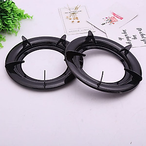 Hemoton Wok Support Ring 3pcs Cast Iron Wok Rack Replacement Round Range Stove Gas Pans for Ge Gas Ranges