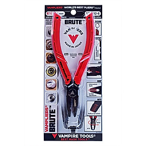 VAMPLIERS BRUTE 6.25" Stripped Screw Extraction Pliers. High Carbon Steel with Black Oxide Finish. Remove any Stripped/Damaged/Stuck Screws & Stubborn Fasteners. Made in Japan: VT-002-6