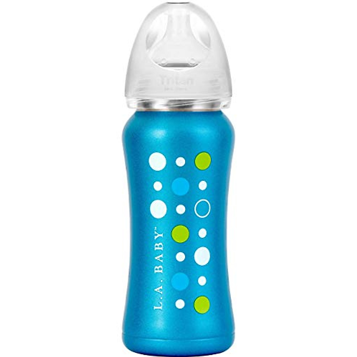 Ultimate Stainless Steel Baby Bottle 9oz Insulated Baby Bottle | Insulate Milk for 10+ Hours | Non-Toxic Food-Grade Stainless Steel & Food-Grade Silicone Slow Flow Nipple | Leak-Free Design - Blue